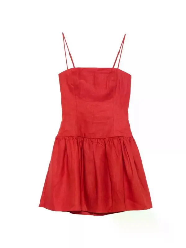 Faithfull The Brand Uma Smocked-waist Mini Dress - Red