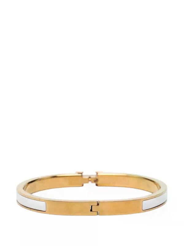 Hermès Enamel And -plated Metal Clic H Bracelet Pm