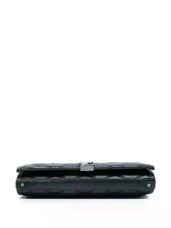 Saint Laurent Quilted Diamond Lambskin Becky Wallet On Chain Crossbody Bag