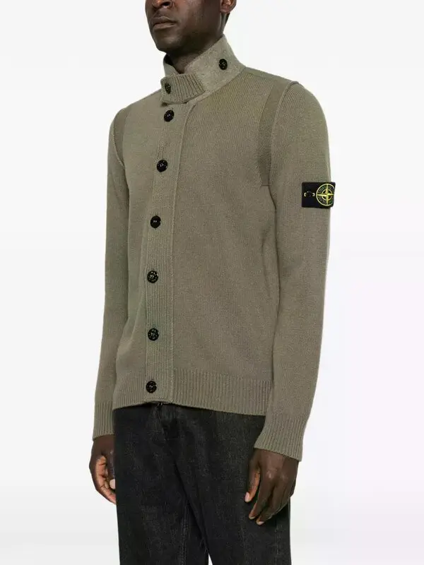 Stone Island Logo-patch Button-up Cardigan