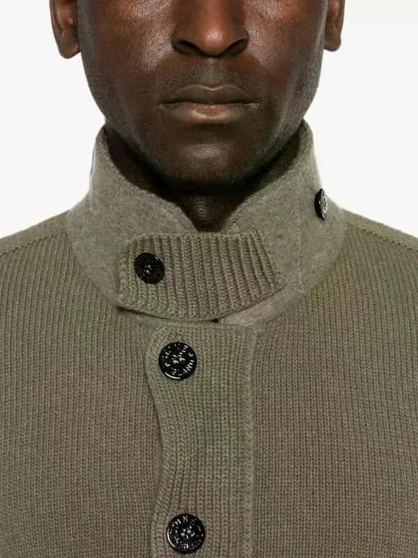 Stone Island Logo-patch Button-up Cardigan