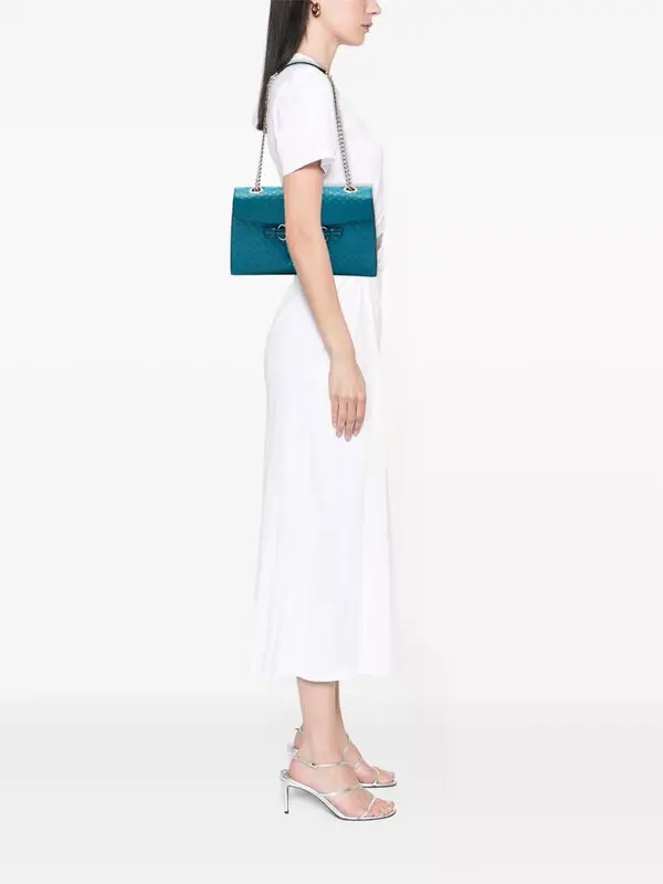 Gucci 2016-2026 Medium Microguccissima Emily Shoulder Bag - Blue