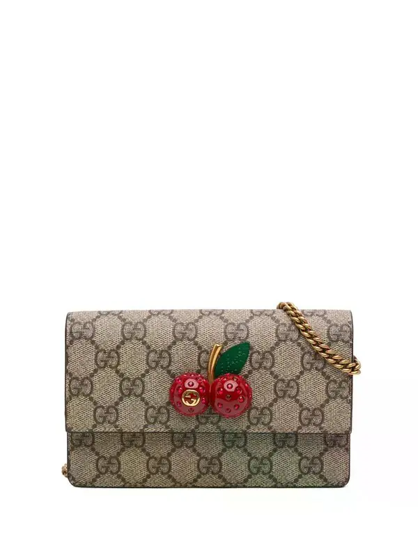 Gucci Mini Gg Supreme Cherry Crossbody Bag