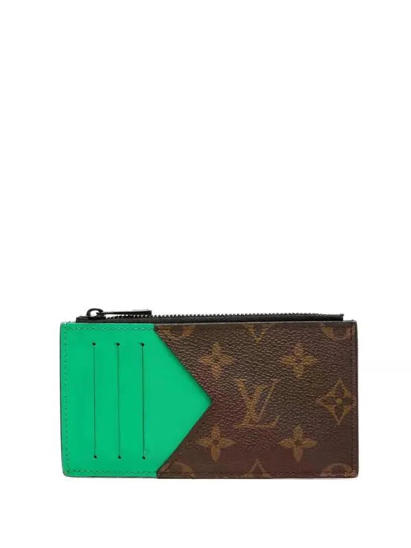 LOUIS VUITTON 2010-2026 Monogram Macassar Card Holder Coin Pouch - Brown