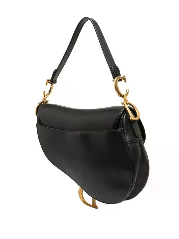 Dior 2018 Smooth Calfskin Saddle Bag Shoulder Bag - Black