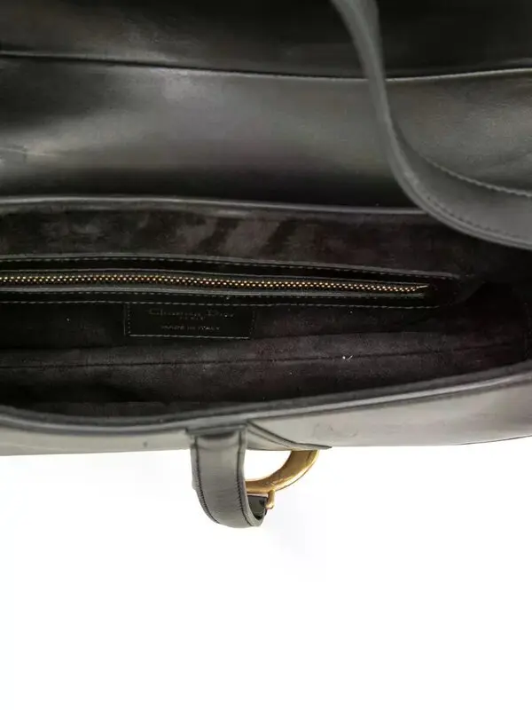 Dior 2018 Smooth Calfskin Saddle Bag Shoulder Bag - Black