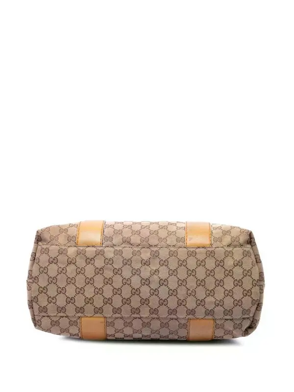 Gucci 2016-2026 Medium Gg Canvas Bamboo Libeccio Tote Bag