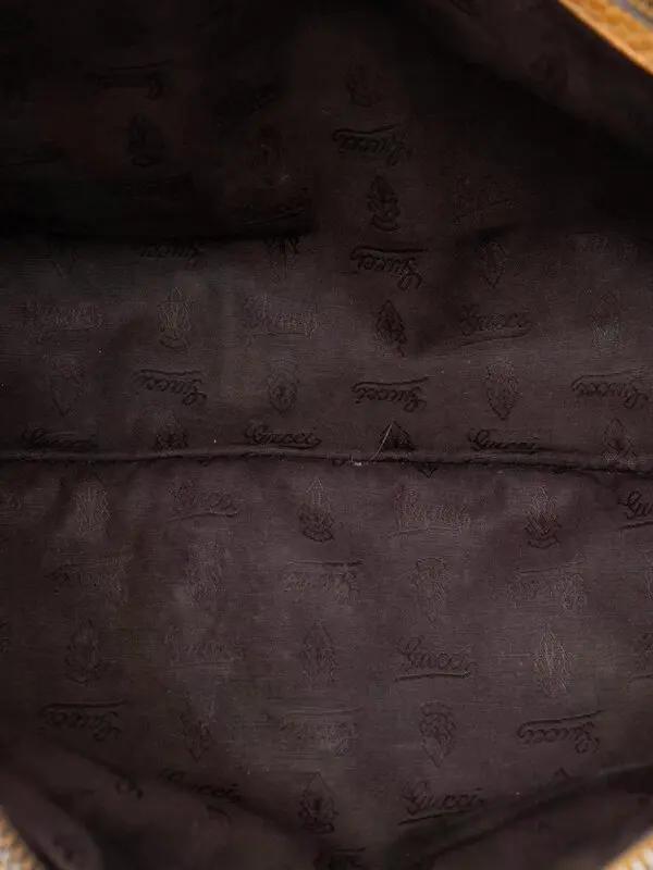 Gucci 2016-2026 Medium Gg Canvas Bamboo Libeccio Tote Bag