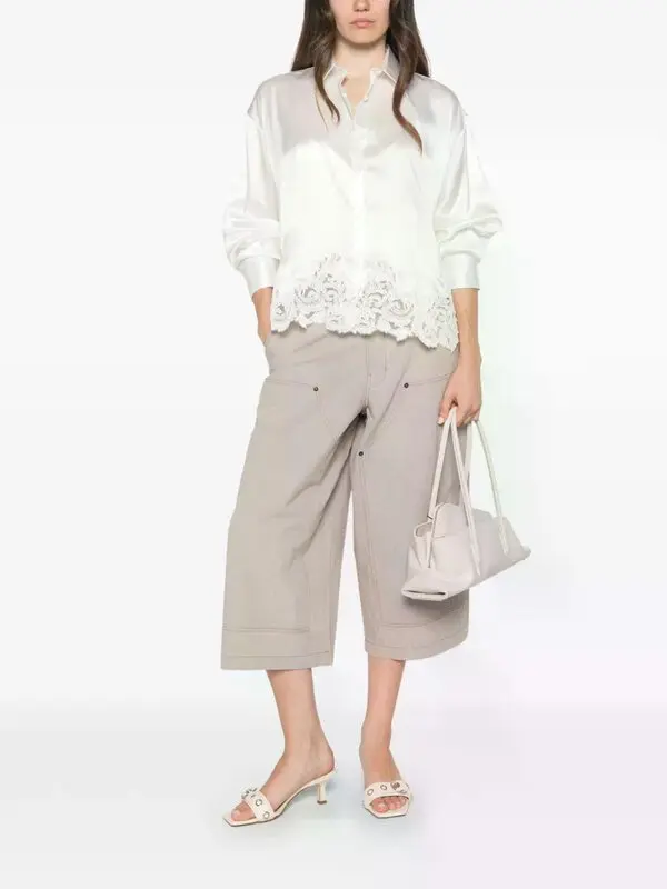 Ermanno Scervino Lace Trim Satin Shirt
