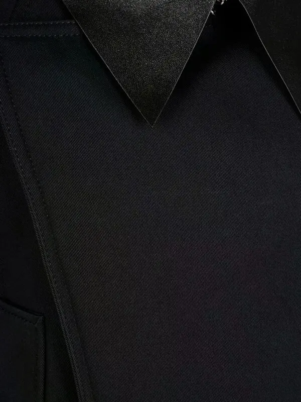 Givenchy Leather-collar Asymmetric Jacket