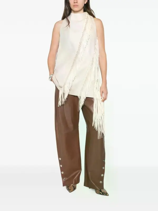 Sportmax Sleeveless Top With Fringe Detail