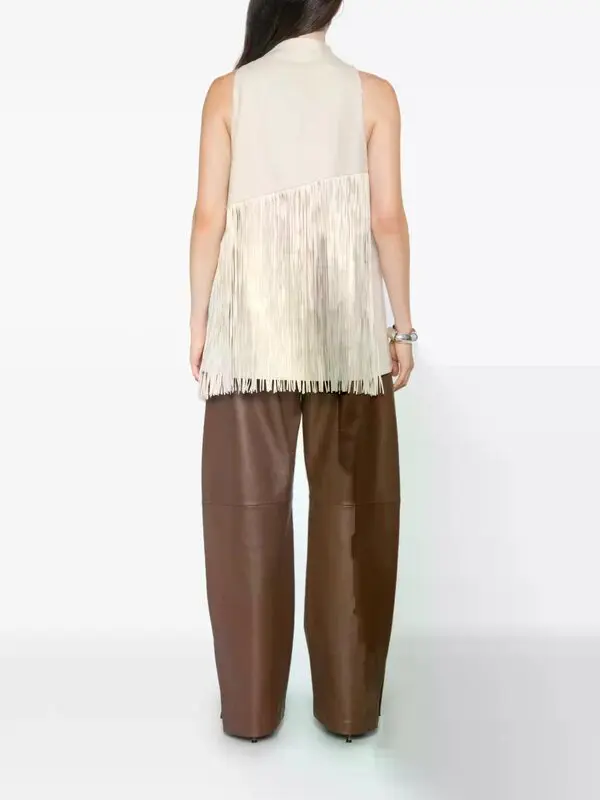 Sportmax Sleeveless Top With Fringe Detail