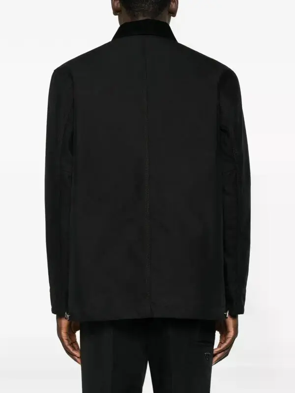 Prada Corduroy-collar Logo-patch Jacket