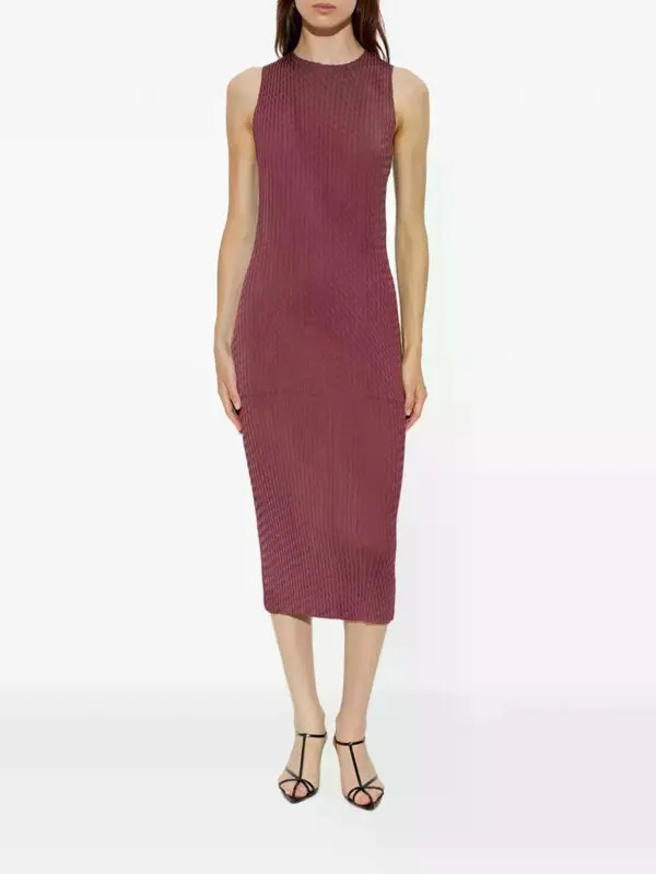 Issey Miyake Sleeveless Pleated Midi Dress
