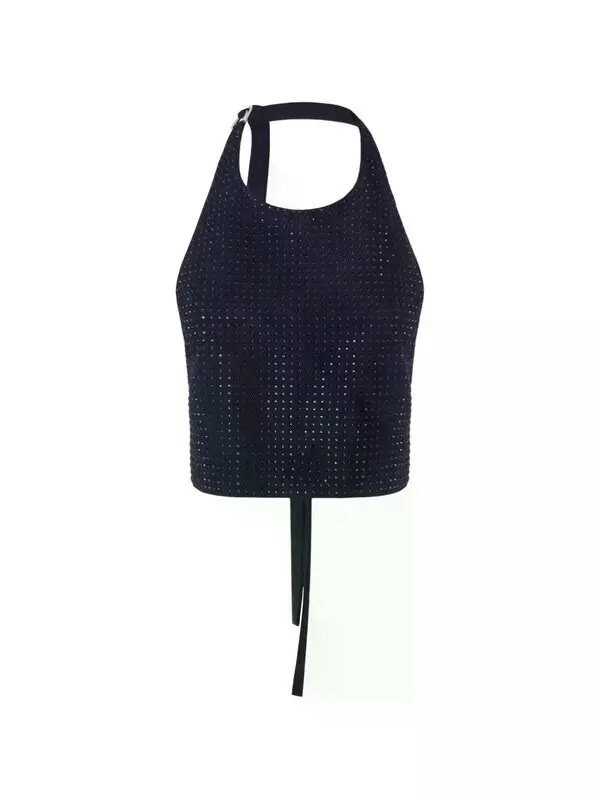 Pinko Rhinestone-embellished Halterneck Top