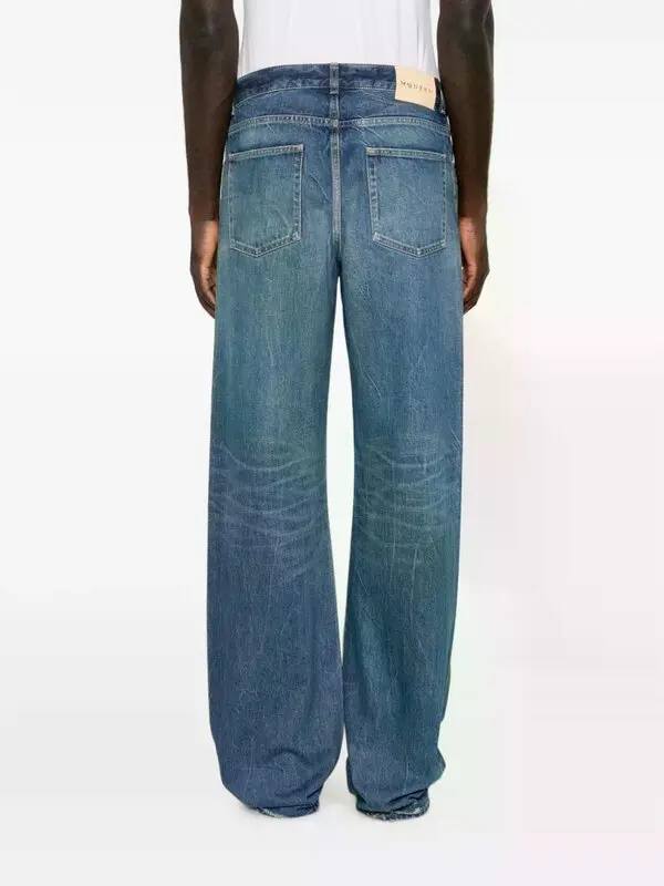 Alexander McQueen Button-fastening Faded Jeans