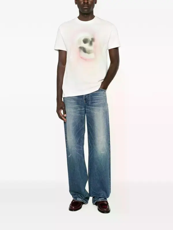 Alexander McQueen Button-fastening Faded Jeans - Blue