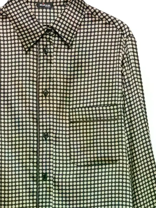 Kiton Polka-dot-print Chest-pocket Shirt