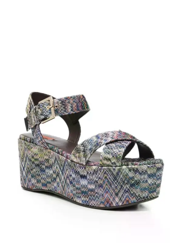 Missoni Zigzag-knit Platform Sandals