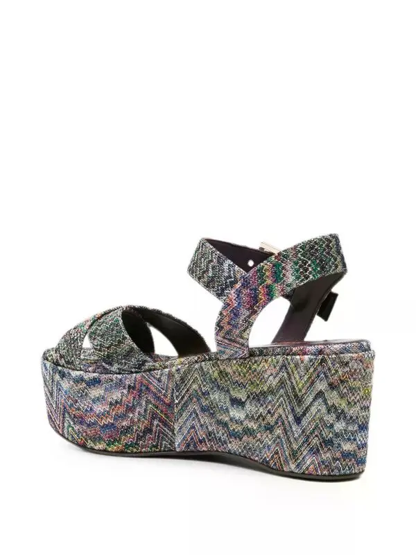 Missoni Zigzag-knit Platform Sandals