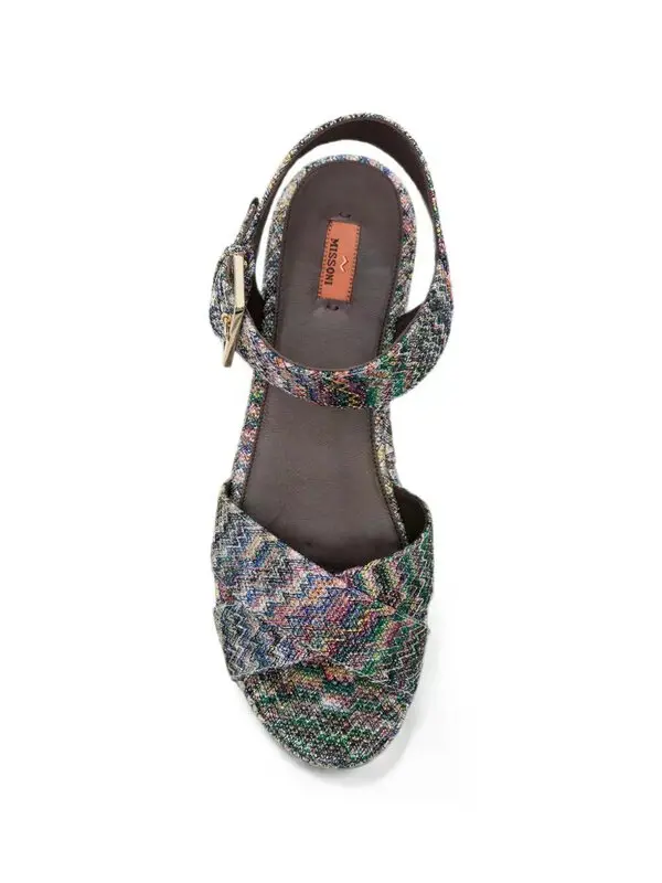 Missoni Zigzag-knit Platform Sandals