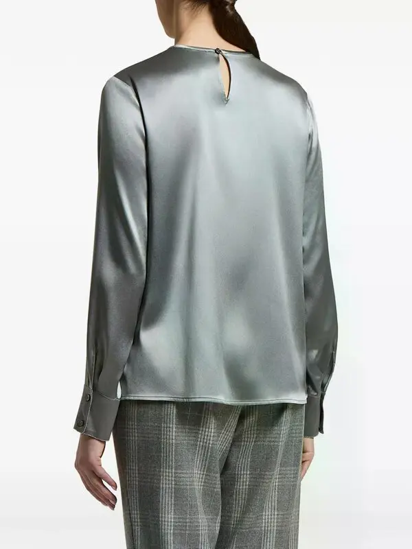 Peserico Satin-finish Long-sleeved Blouse