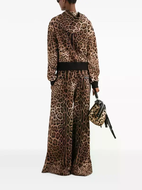 Dolce & Gabbana Leo-print Cotton Hooded Sweatshirt