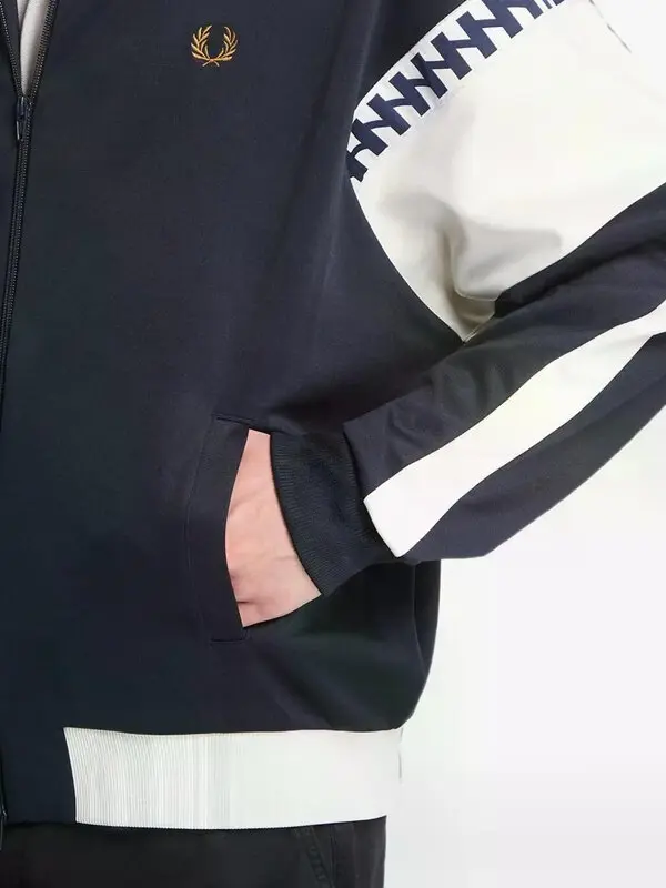 Fred Perry Logo-embroidered Panelled Jacket