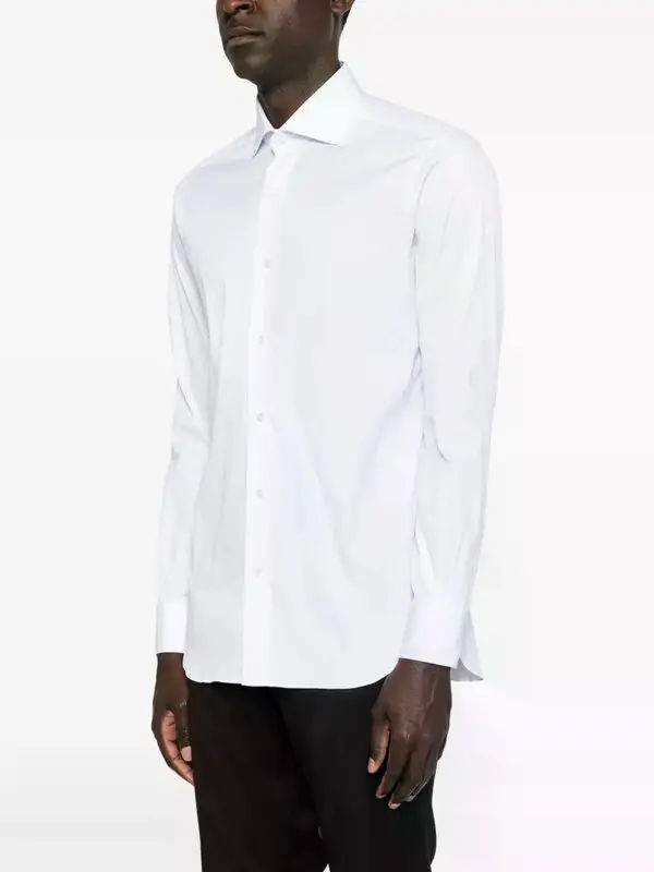 BARBA NAPOLI Spread-collar Long-sleeve Shirt