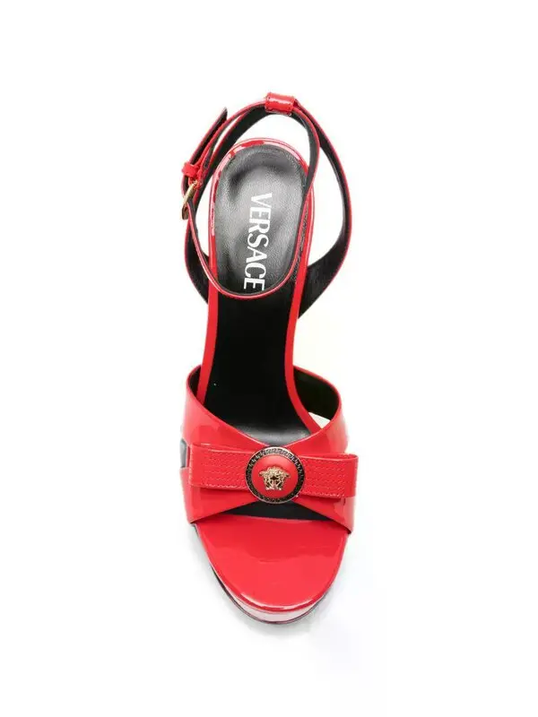 Versace Bow-detail Patent Leather Sandals