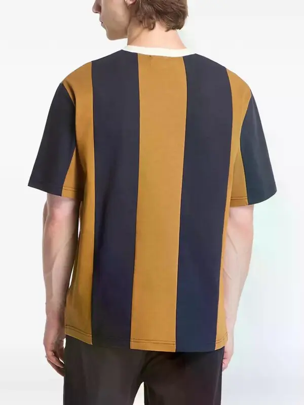 Fred Perry Vertical-stripe Logo-print T-shirt
