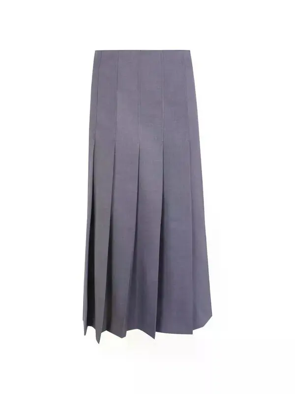 DRHOPE Asymmetric Pleated Midi Skirt