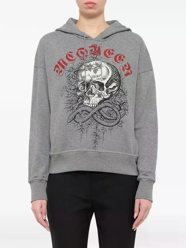Alexander McQueen Jungle Skull Hoodie - Grey