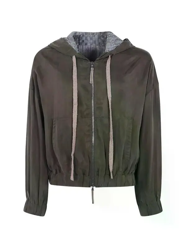 ZIGGY CHEN Zip-up Drawstring Hoodie