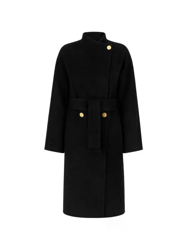 Alberta Ferretti Belted Button-detail Coat