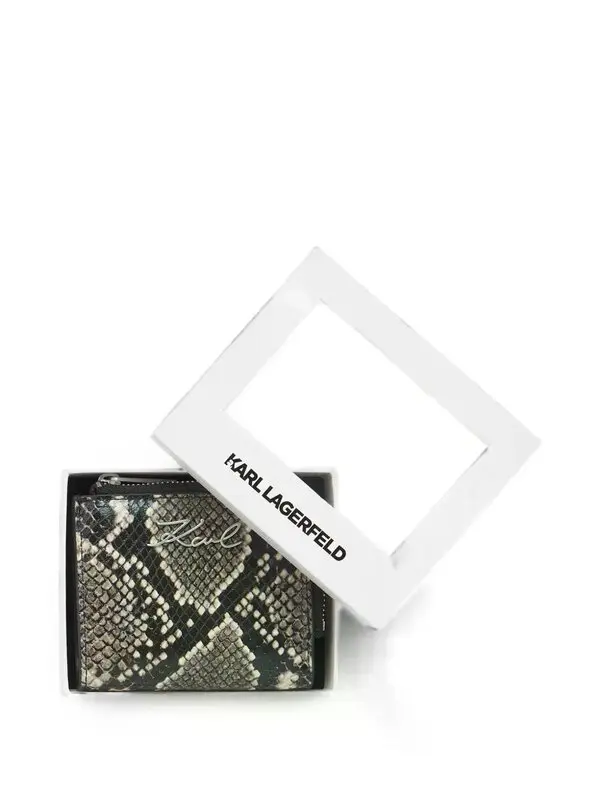 Karl Lagerfeld Small K/signature Leather Bi-fold Wallet