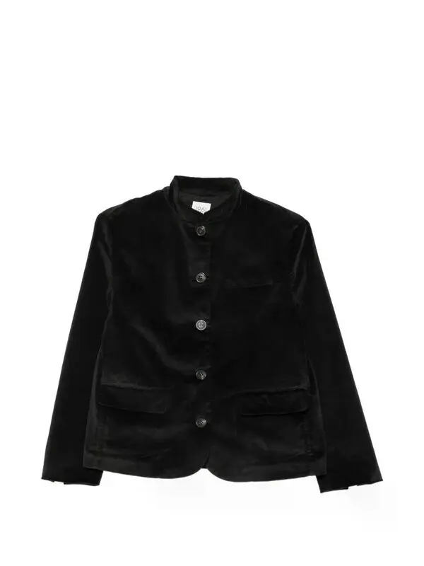 19.61 MILANO Velvet-effect Mandarin-collar Jacket