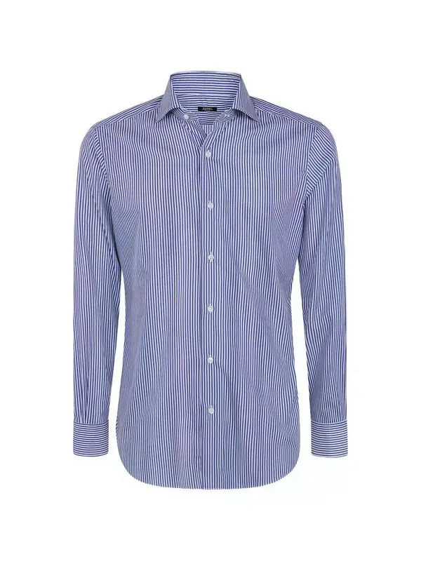 BARBA NAPOLI Vertical-stripe Cotton Shirt