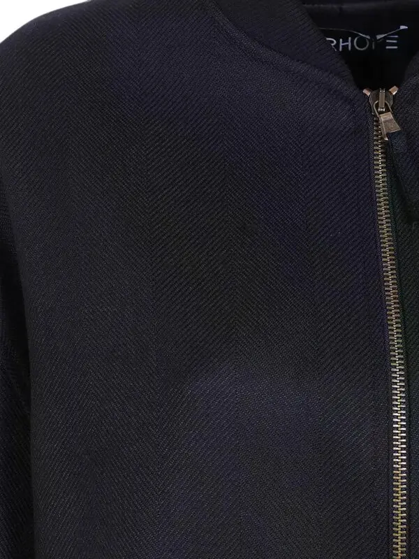 DRHOPE Herringbone Weave Bomber Jacket