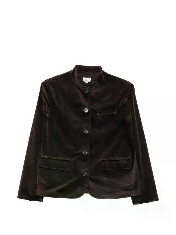 19.61 MILANO Velvet Mandarin-collar Jacket