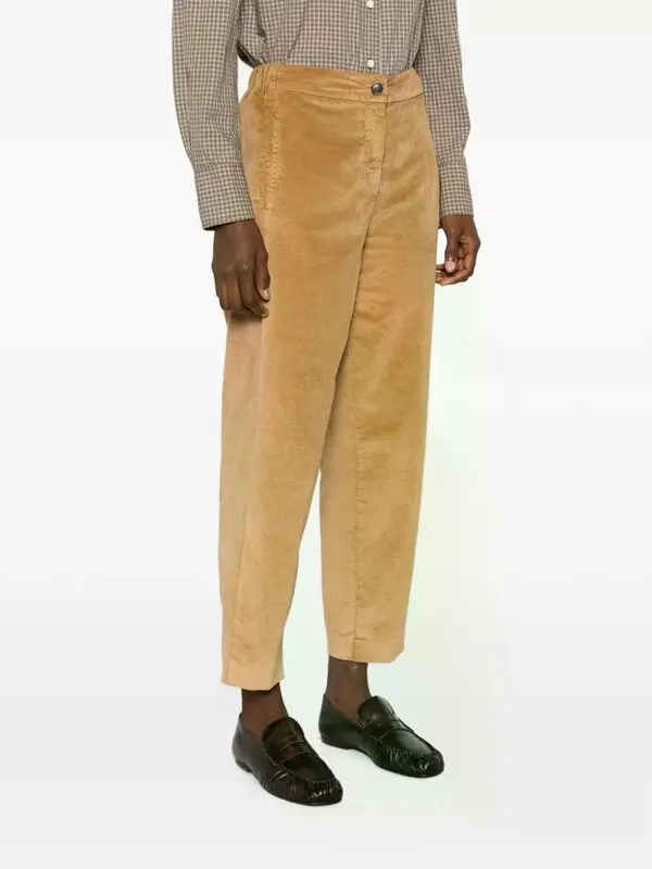 19.61 MILANO Velvet-effect Straight-leg Trousers