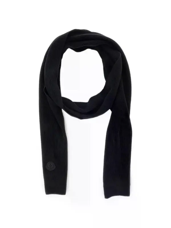 Moncler Logo-patch Ribbed Scarf