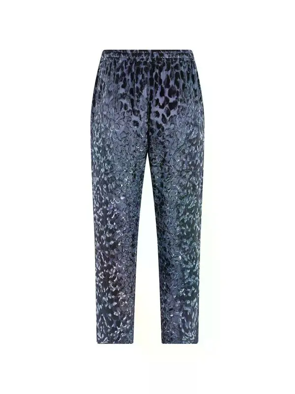 PIERRE-LOUIS MASCIA Leopard-pattern Drawstring Trousers