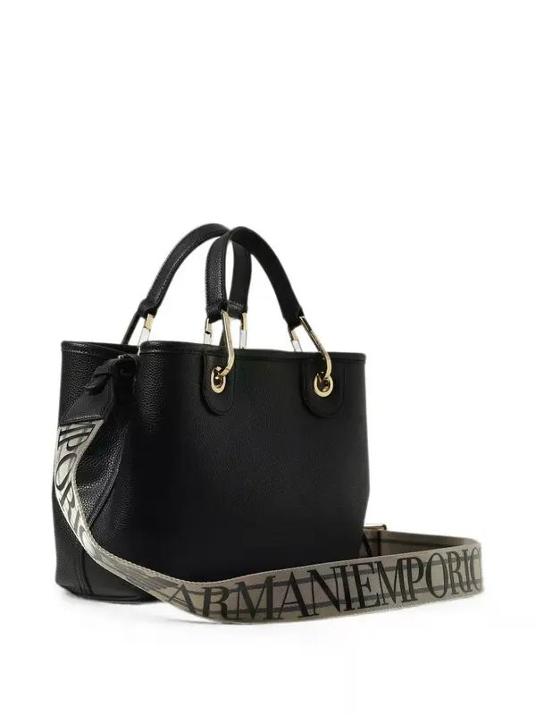Emporio Armani Logo-print Pebbled Tote Bag
