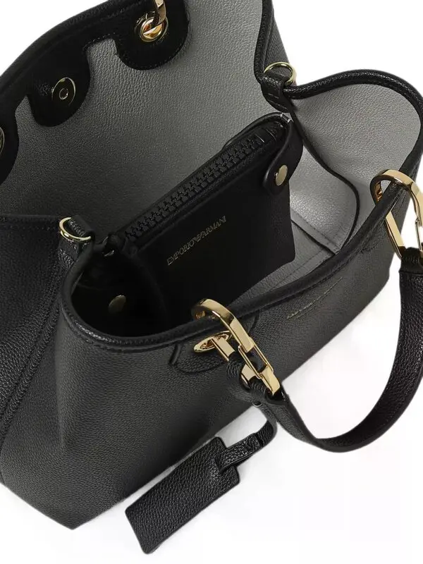Emporio Armani Logo-print Pebbled Tote Bag