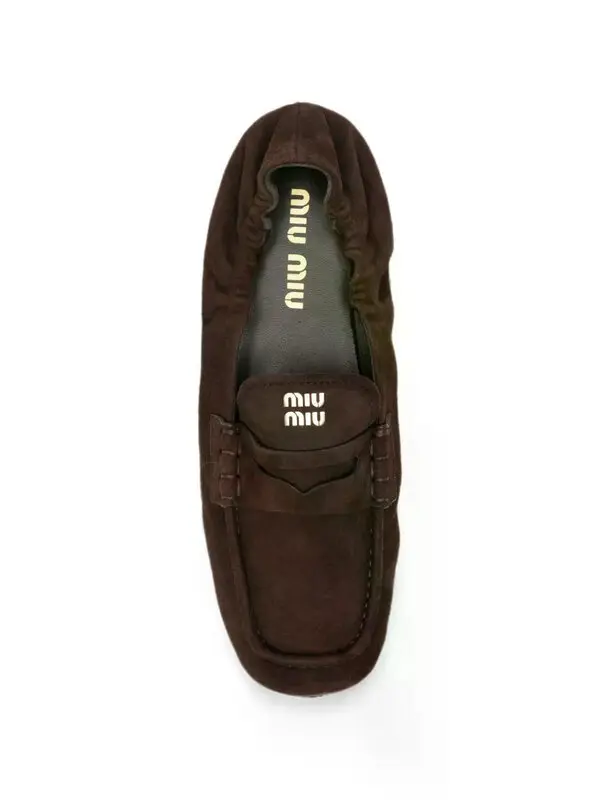Miu Miu Logo-embossed Elasticated Loafers
