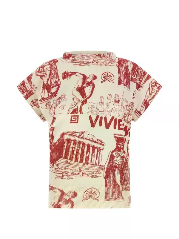 VIVIENNE WESTWOOD Justine Graphic Print Top - Neutrals