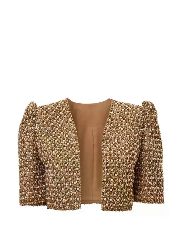 Carolina Herrera Embellished Cropped Jacket