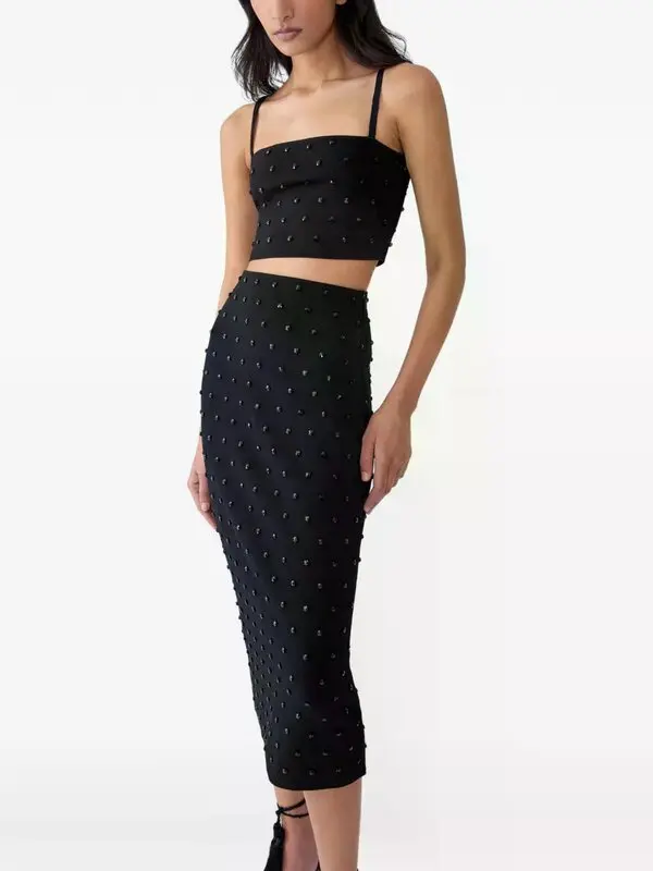 Carolina Herrera Beaded Embellishment Pencil Midi Skirt