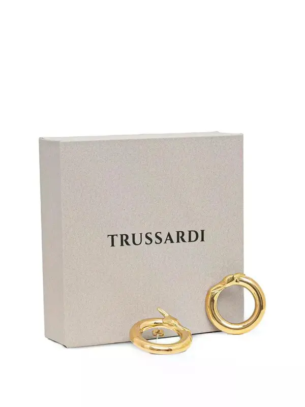 TRUSSARDI Greyhound-detail Hoop Earrings
